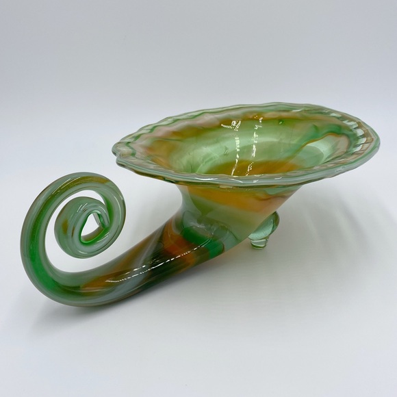 Vintage | Art | Vintage Art Glass Cornucopia Dish | Poshmark